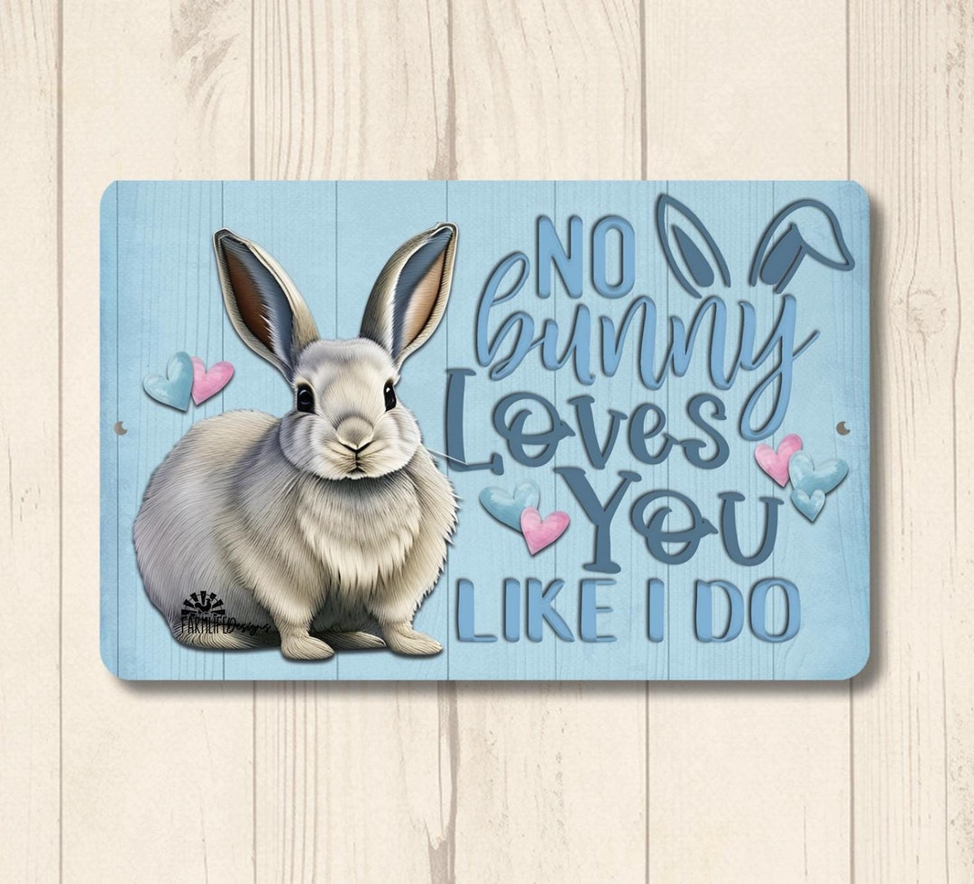 Rabbit Gift, No Bunny Loves You Like I Do, Bunny Lover Present, Tin ...
