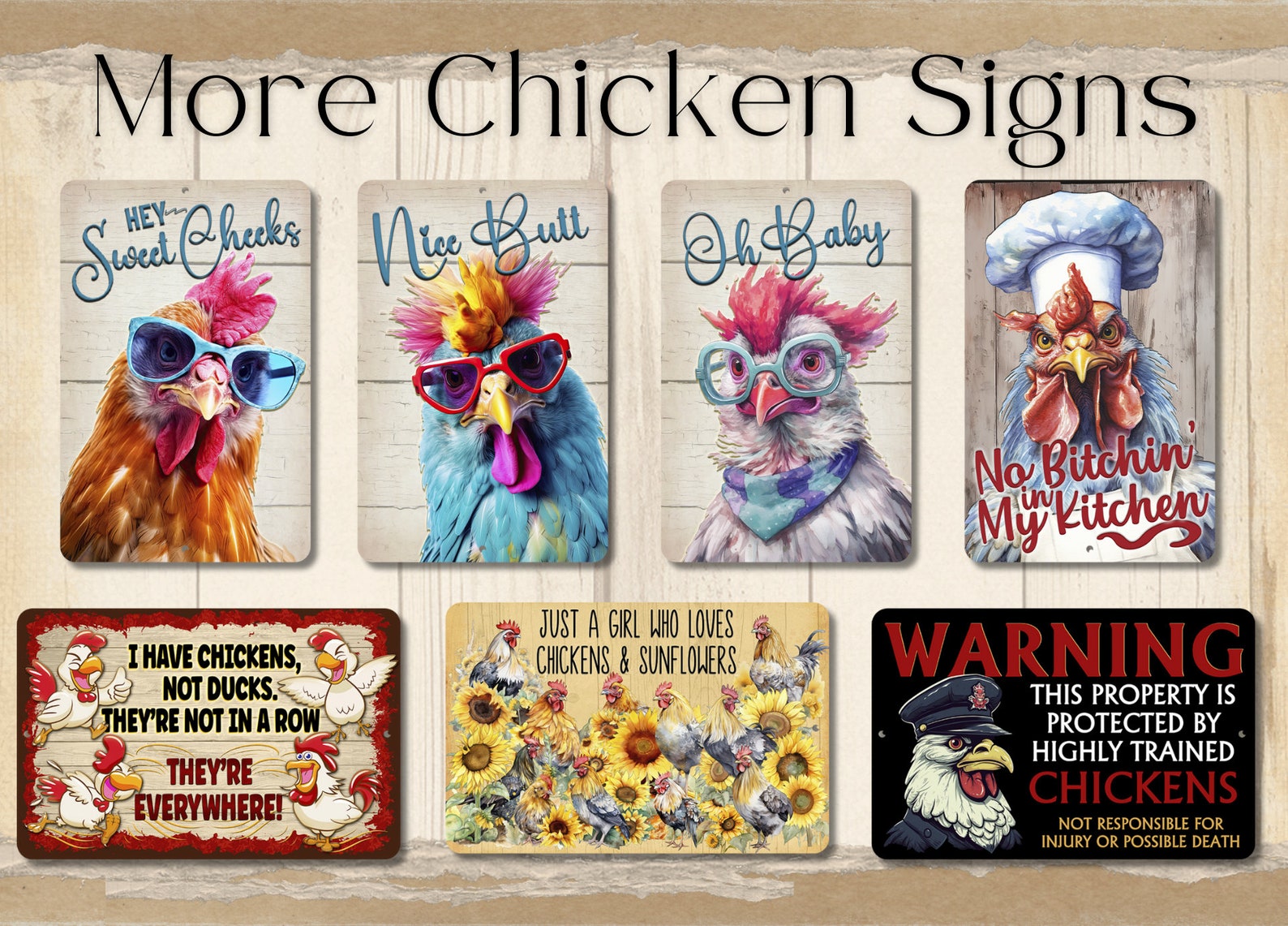 Funny Chicken Bathroom Sign, Chicken Bath Decor, Gift for Chicken Lover ...
