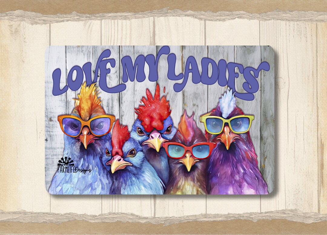 Funny Chicken Coop Sign, Chicken Lover Gift, Gift for Chicken Mom, Love ...