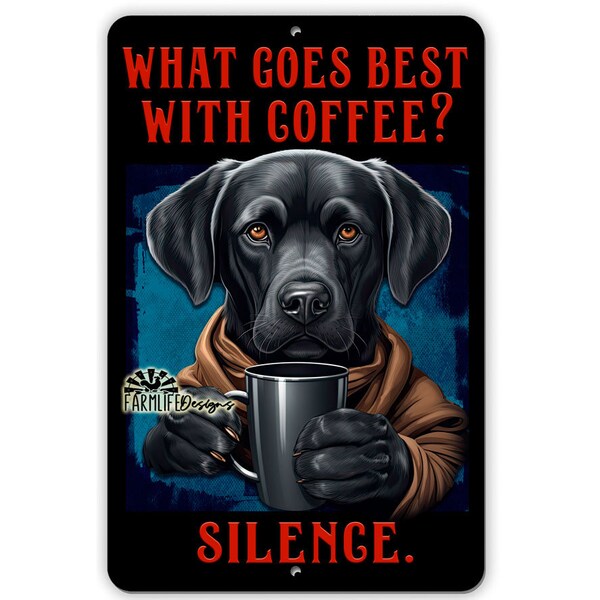 Black Lab Coffee Sign - Etsy