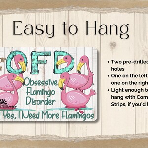 Funny Flamingo Sign, Pink Flamingo Lover Gift, Obsessive Flamingo ...