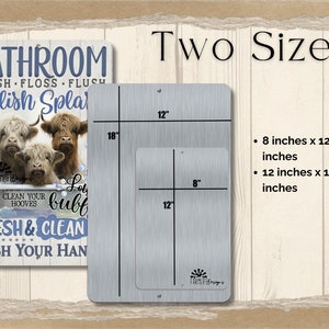 Highland Cow Bathtub Sign, Subway Bathroom Wall Art, Cows Lover Gift ...