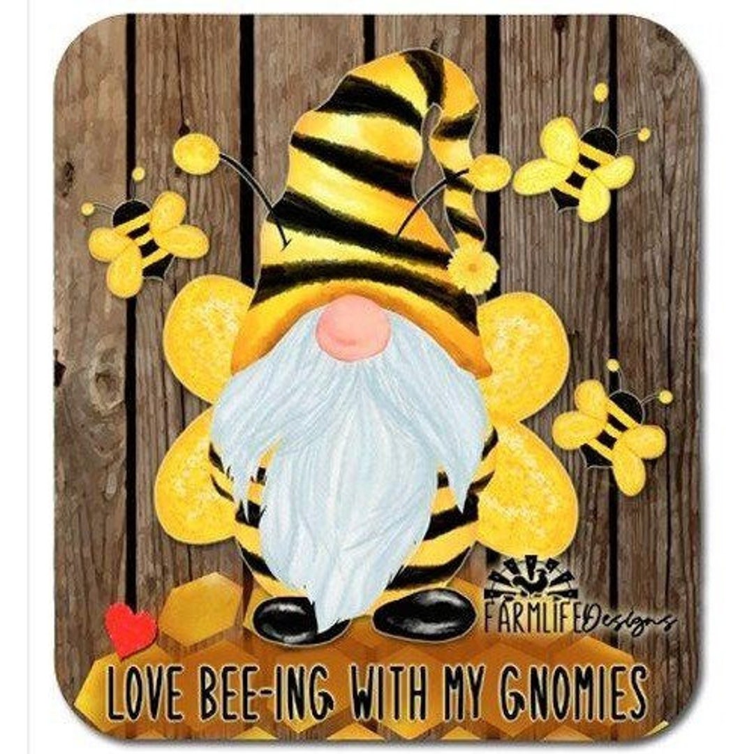 Gnome Bees Magnet Love Bee-ing With My Gnomies Gnome Lover - Etsy