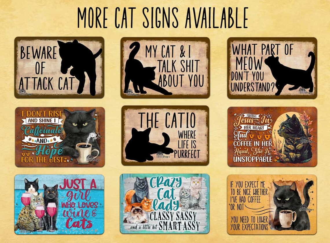 Personalized Cat Diner Sign, Custom Cat Name, Kitchen Decor, Gift for ...