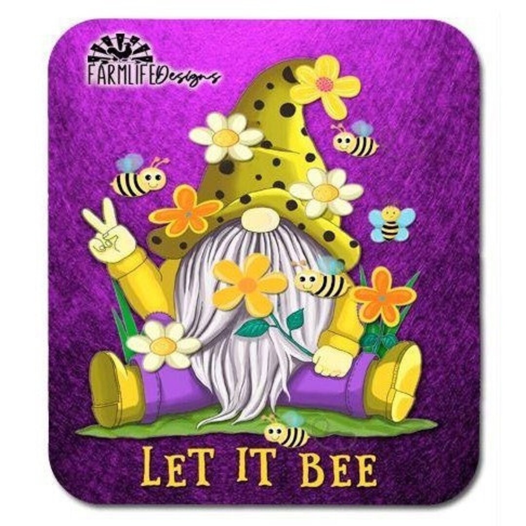 Gnome Magnet Let It Bee Gnome With Bees and Flowers - Etsy