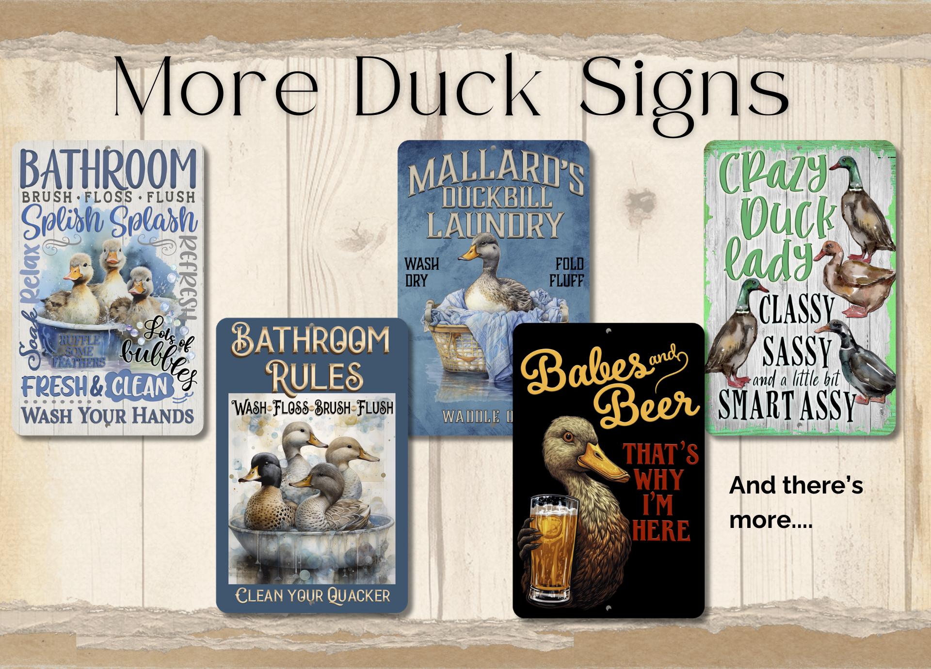 Crazy Duck Lady Sign, Duck Lover Gift, Gift for Duck Mom, Metal Duck ...