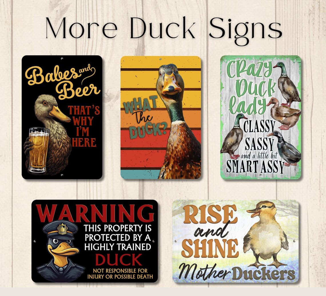 Funny Duck Gift, Duck Lover Sign, Duck Logic Wisdom Sayings, Gift for ...