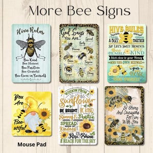 Bee Hive Rules Sign, Bee Kind, Honeybee Decor, Farmhouse Gift for Bee ...