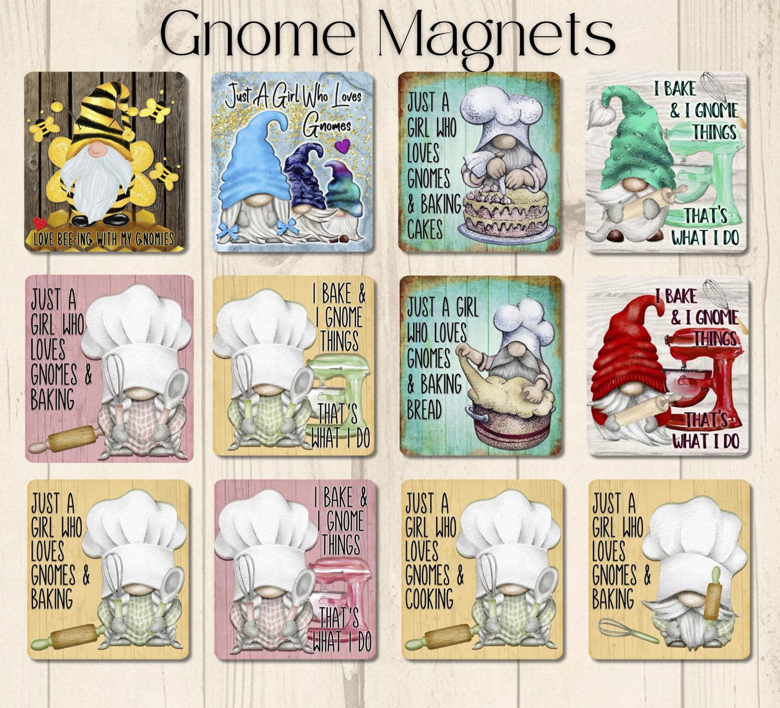 Gnome Kitchen Gift, Cook and I Gnome Things Metal Sign, Gnome Lover ...