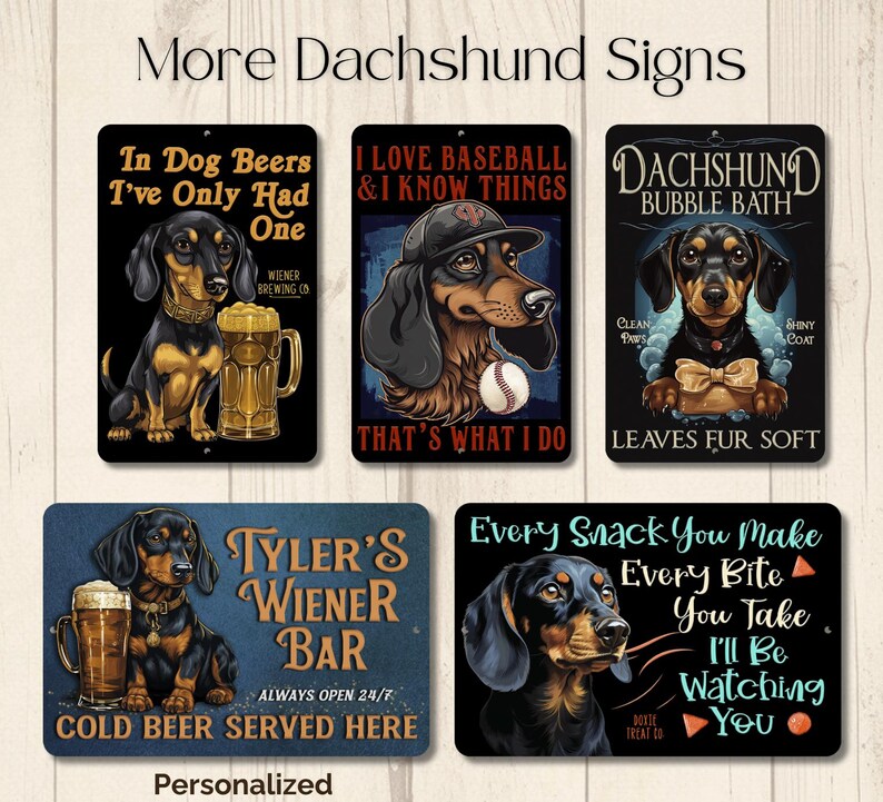 Dachshund Sign, Are You Pooping, Funny Wiener Dog Metal Bathroom Tin ...