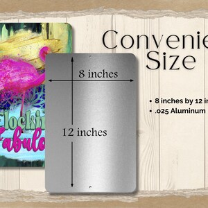 Flocking Fabulous Flamingo Sign, Gift for Flamingo Lover! 8"x12" Metal ...