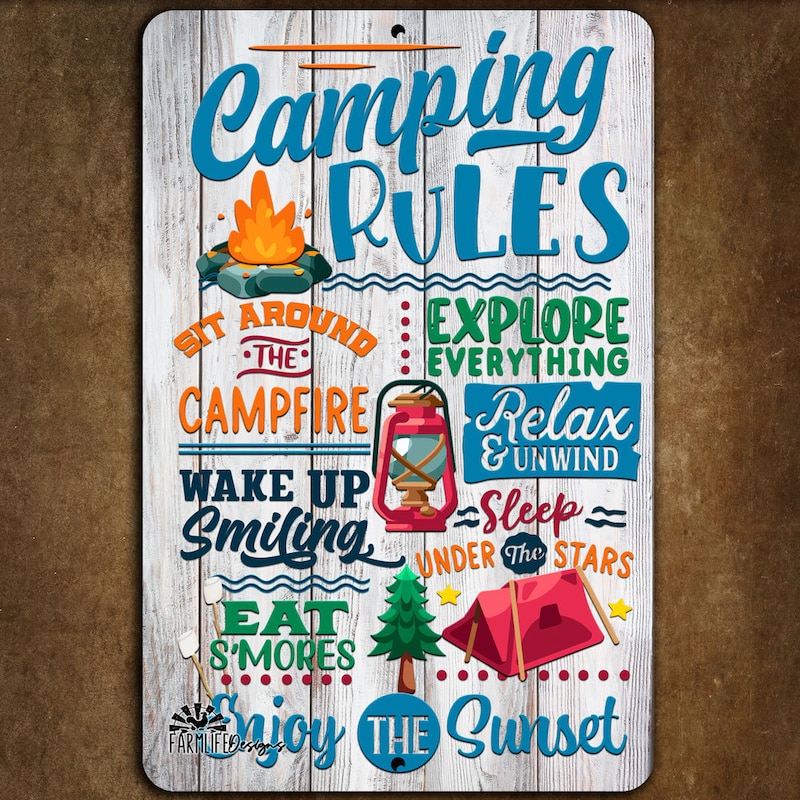 Camping Rules - Etsy