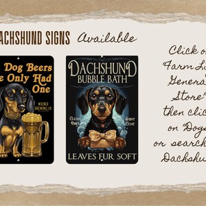 Dachshund Bubble Bath Advertising Sign 8x12 Sign, Wiener Dog Lover Gift ...
