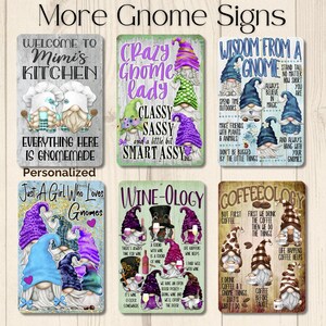 Gnome Crossing Sign, Gnomies, Blue Gnomes, Gnome Lovers Gift, Gnome ...