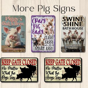 Pig Coffee Bar Gift, Oink & Brew Sign, Swine Piggy Coffee Station Art ...