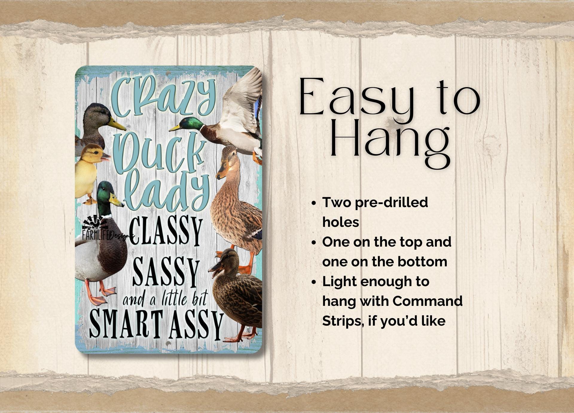 Crazy Duck Lady Sign, Duck Lover Gift, Gift for Duck Mom, Metal Duck ...