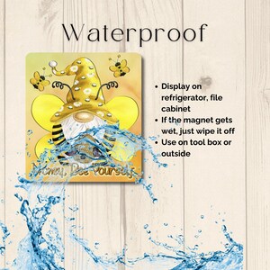 Gnome Bees Magnet, Honey Bee Yourself, Gift for Gnome Lover, Bee Lover ...