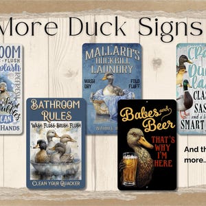 Duck Laundry Sign, Duck in Clothes Basket, Laundry Room Decor, Duck ...