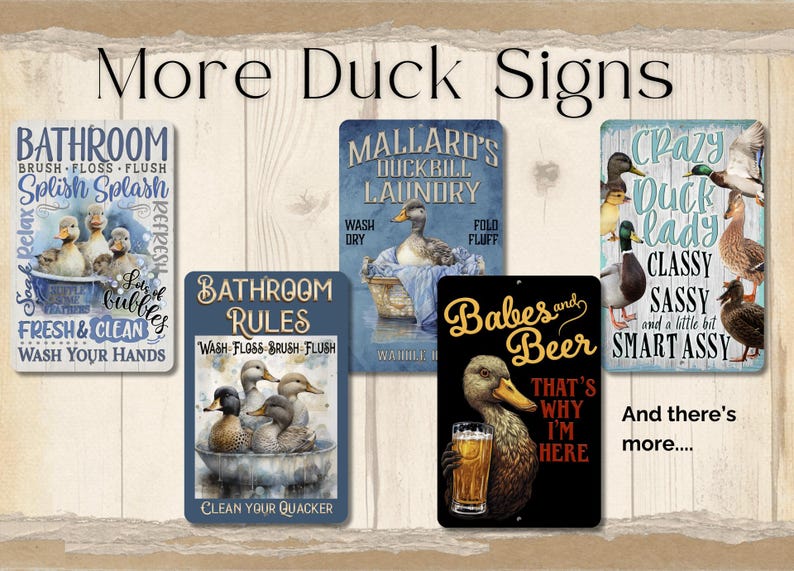 Duck Laundry Sign, Duck in Clothes Basket, Laundry Room Decor, Duck ...