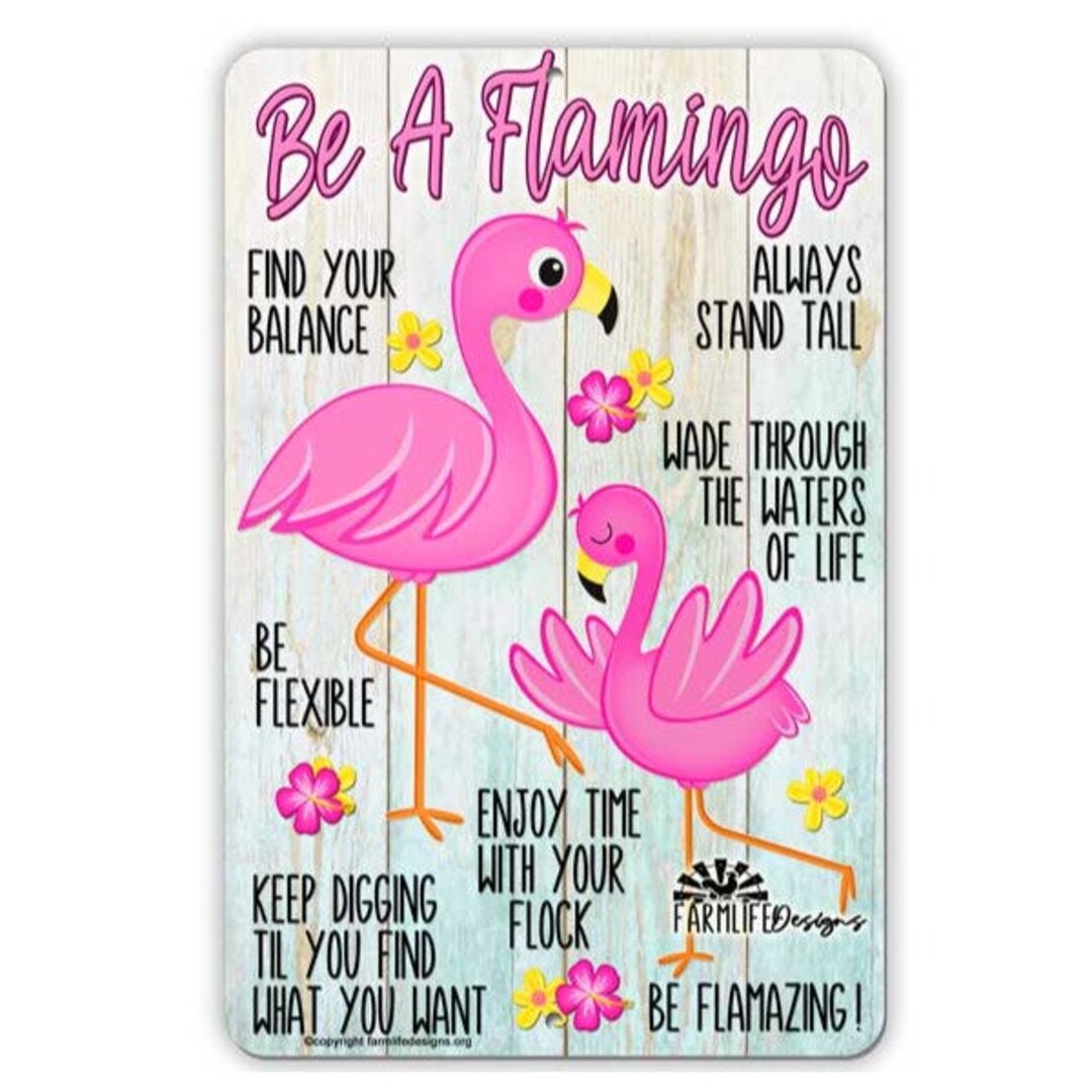 Flamingo Sign, Be A Flamingo, Motivational Advice, Wisdom Flamingos ...