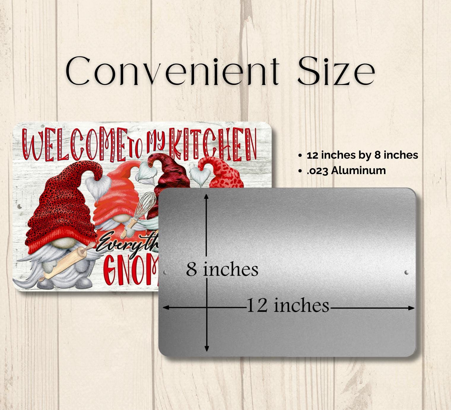 Kitchen Gnome Sign, Everything is Gnome Made, Gnome Lover Gift, Cooking ...