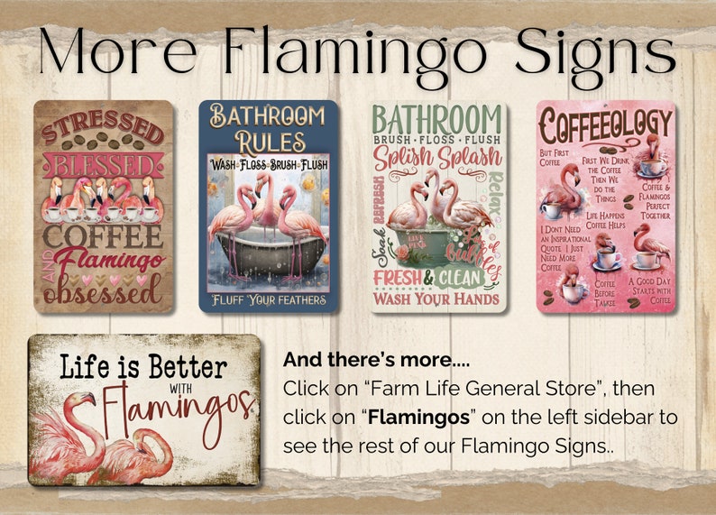 Flamingo Laundry Room Sign, Pink Flamingos, Metal Tin Wall Art Decor - Etsy