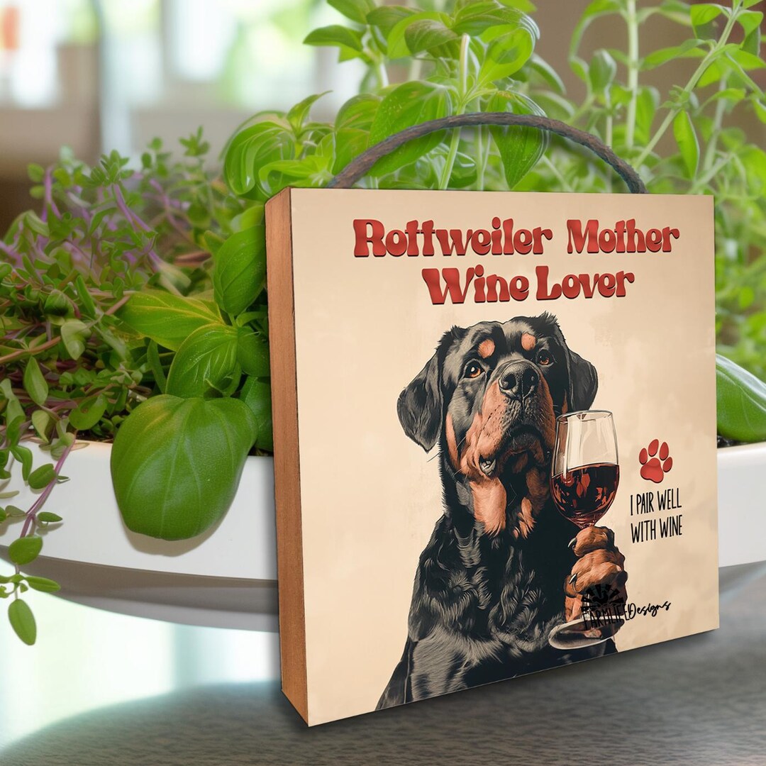 Rottweiler Sign, Small Hanging Sign, Shelf Sitter Gift, Tiered Tray ...