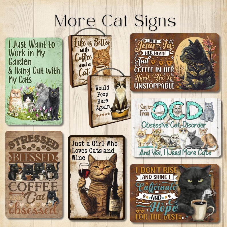 Funny Cat Sign, Need All These Cats, Gift for Cat Lover, Funny Metal ...