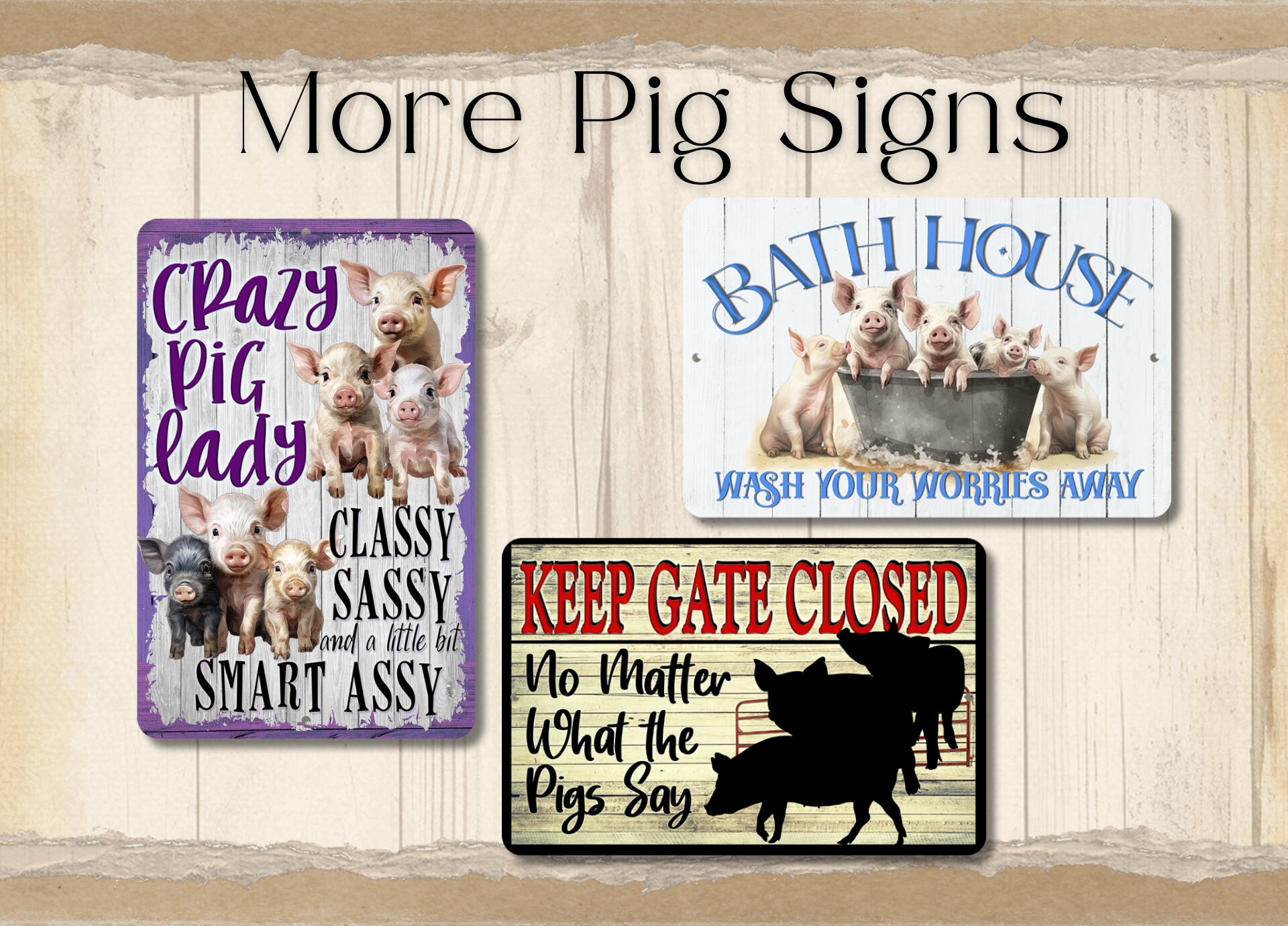 Funny Pig Lover Gift, I'd Smoke That, Barbeque Man Gift, Metal Pig Sign ...