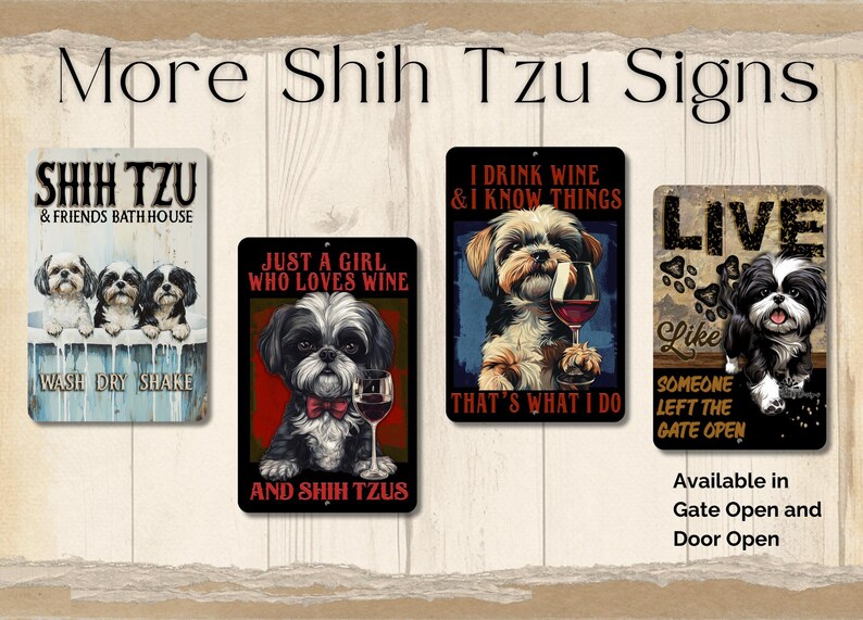 Shih Tzu Bubble Bath Advertising Sign 8x12 Sign, Shih Zu Lover Gift ...