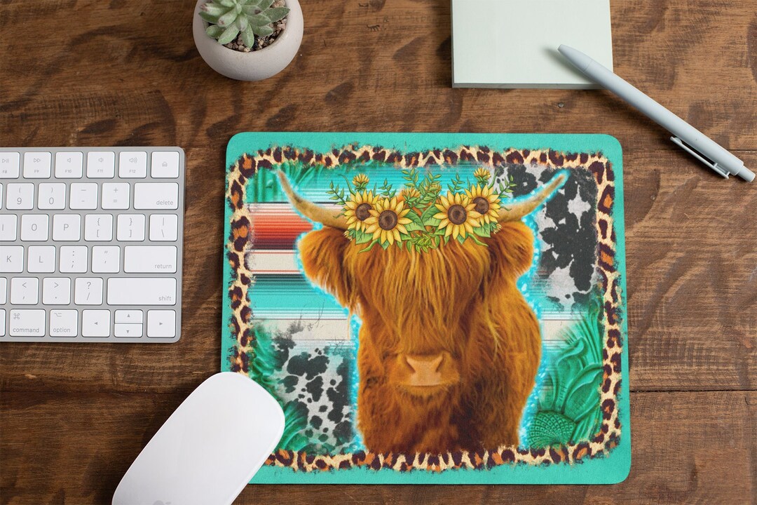 Highland Cow Mouse Pad Highland Cow Lover Gift Highland Cow - Etsy