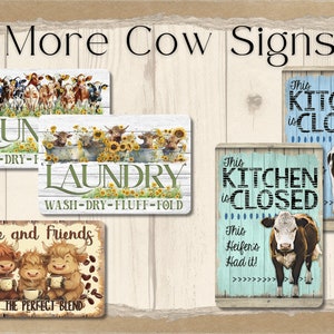 Cow Security Yard Sign, Cow Lover Gift, Funny Metal Sign, Cow Security ...