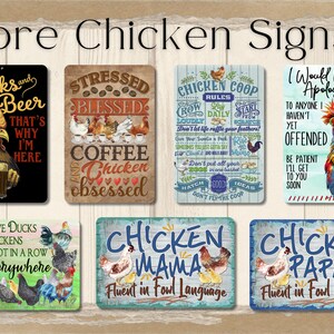 Chicken Garden Sign, Chicken Lover Gift, Outdoor Garden Sign, Metal ...