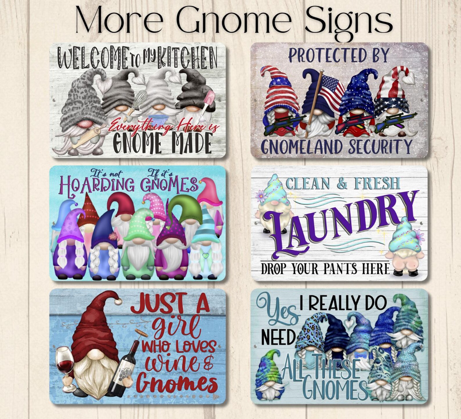 Gnome Crossing Sign, Gnomies, Blue Gnomes, Gnome Lovers Gift, Gnome ...