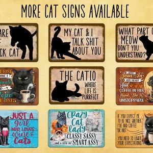 Funny Cat Sign, Catio, Gift for Cat Lover, Pet Parent, Metal Art, Funny ...