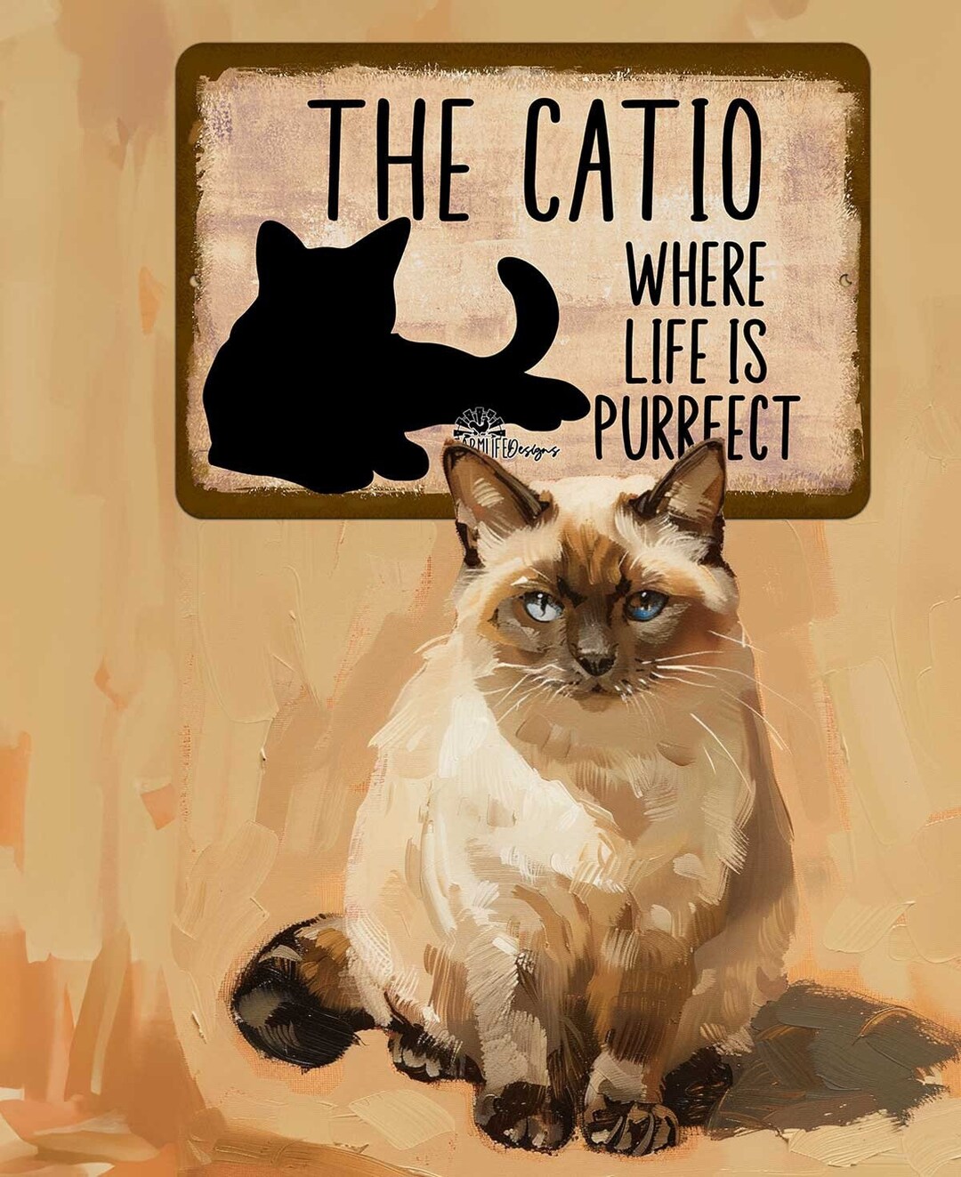 Funny Cat Sign, Catio, Gift for Cat Lover, Pet Parent, Metal Art, Funny ...