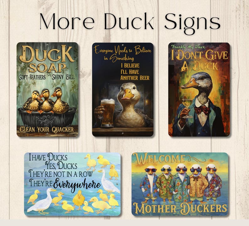 Funny Duck Gift, Duck Lover Sign, Duck Logic Wisdom Sayings, Gift for ...