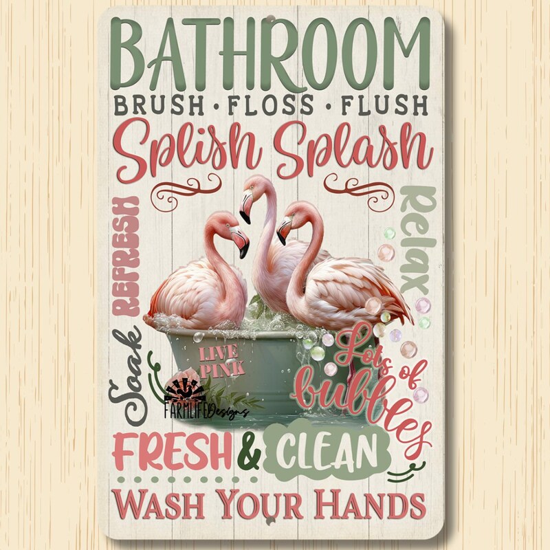 Flamingo Bathroom - Etsy