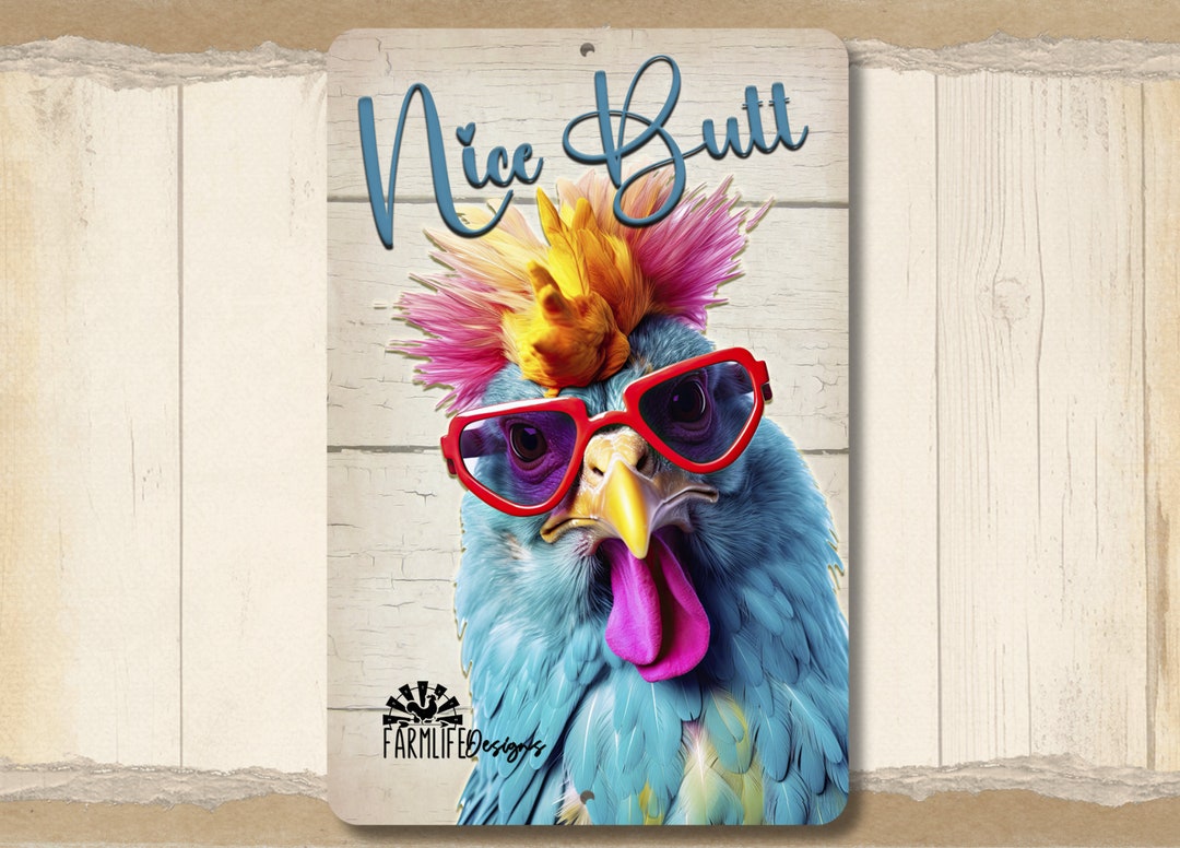 Funny Chicken Bathroom Sign, Chicken Bath Decor, Gift for Chicken Lover ...