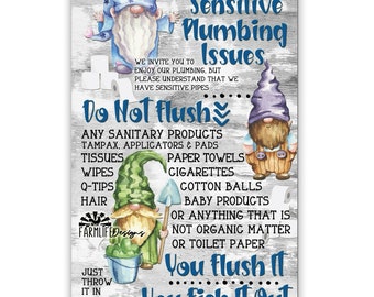 Clogged Toilet Sign - Etsy