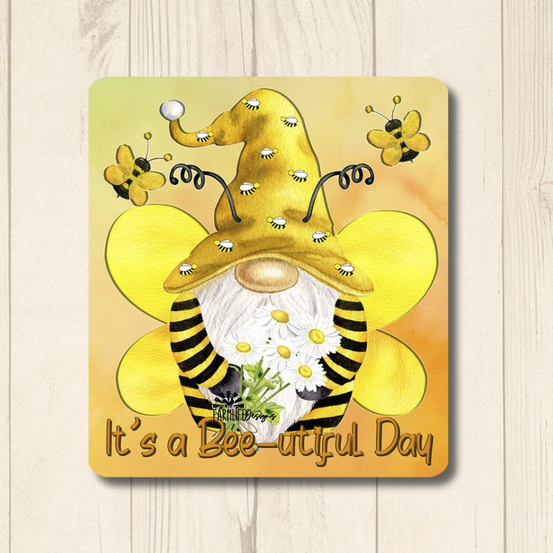 Gnome Bees Magnet, Bee-utiful Day, Gnome Lover Gift, Stocking Stuffer ...