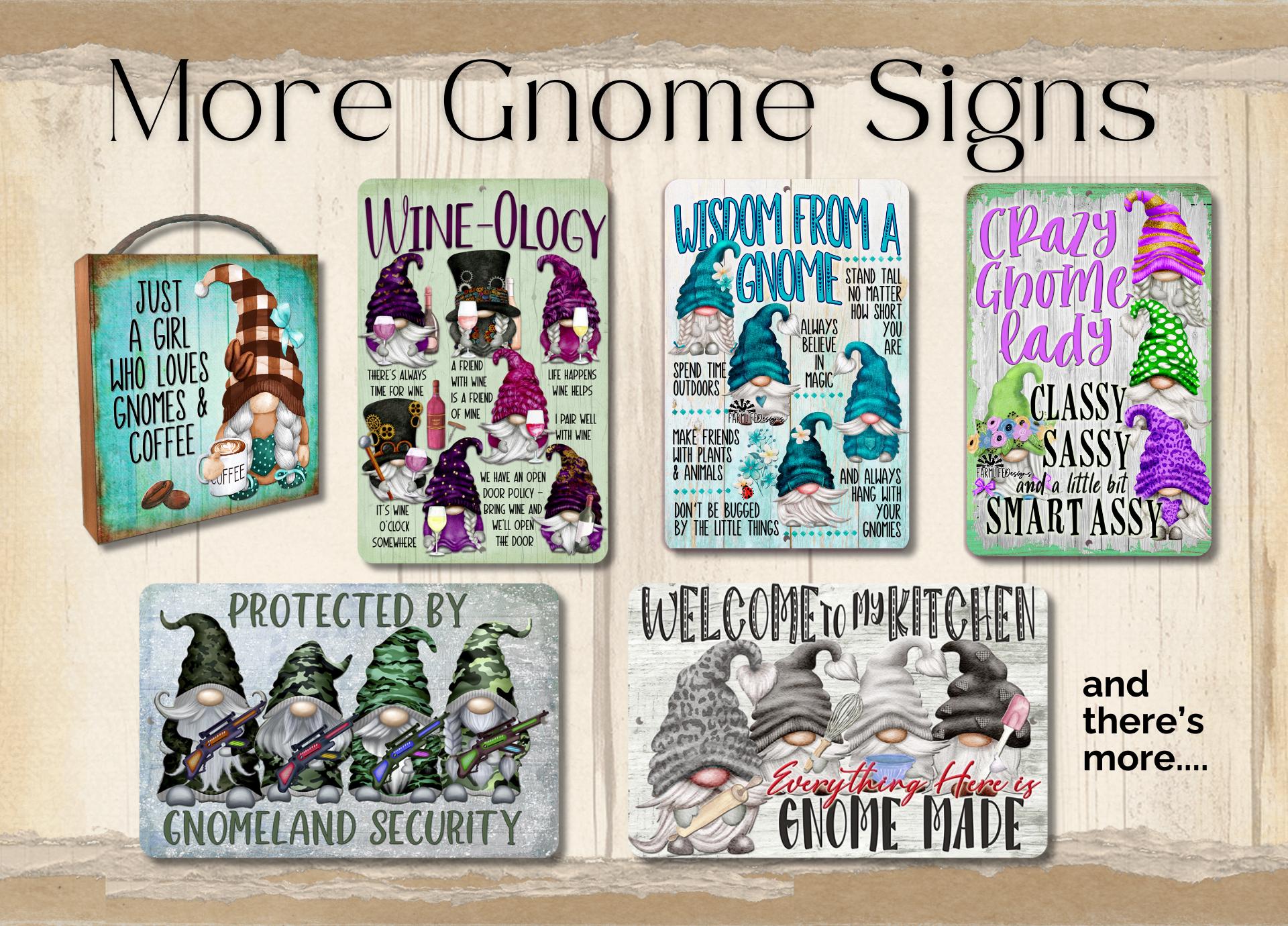 Gnome Shelf Sitter Tiered Tray Sign Small Hanging Coffee Bar Sign, Just ...