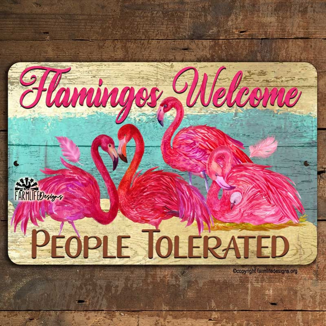Flamingos Welcome Sign, Flamingo Lover Gift, Housewarming Gift, Pink ...