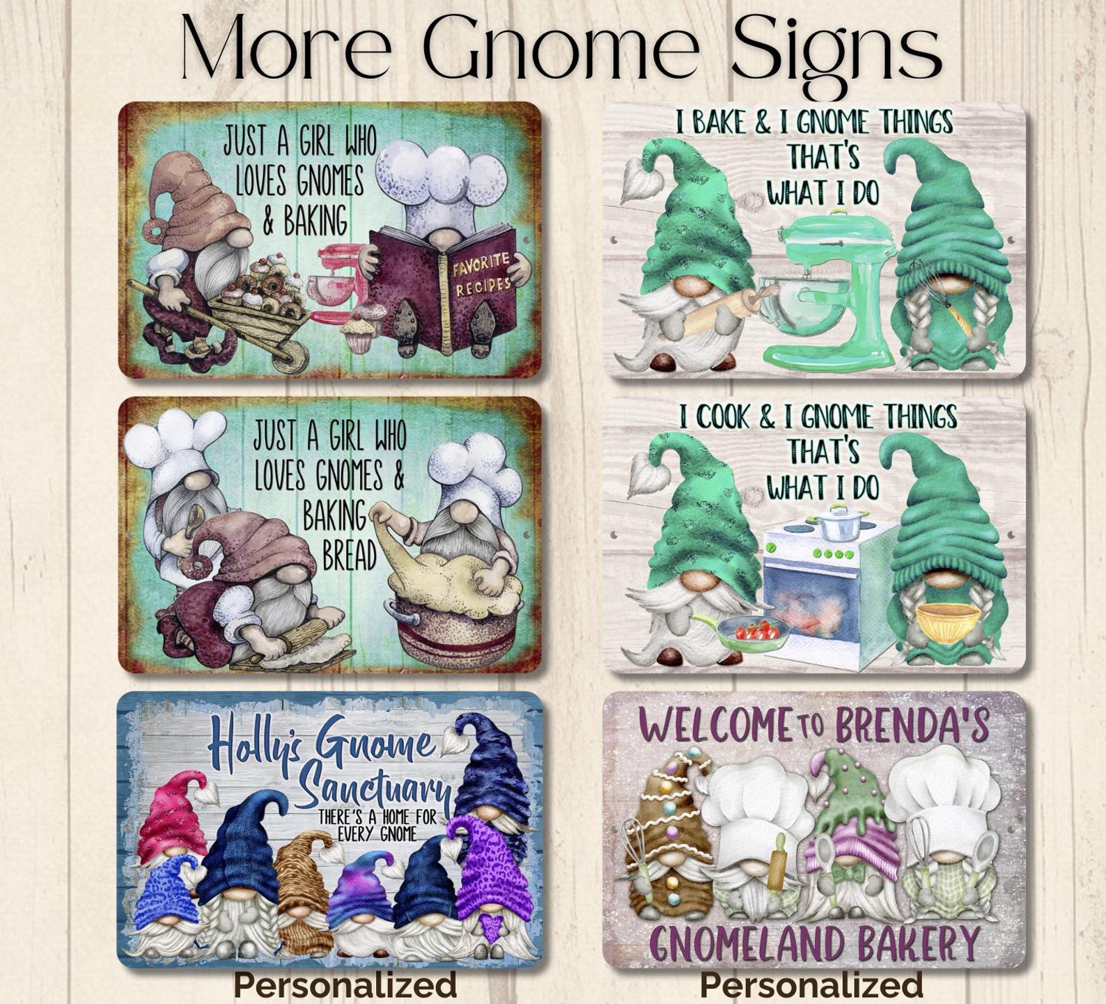 Kitchen Gnome Sign, Everything is Gnome Made, Gnome Lover Gift, Cooking ...