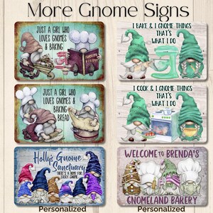 Kitchen Gnome Sign, Everything is Gnome Made, Gnome Lover Gift, Cooking ...