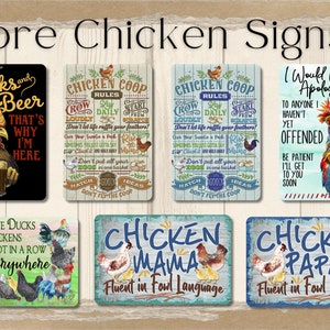 Funny Chicken Kitchen Closed Sign, Chicken Mom Gift, Kitchen Chicken ...