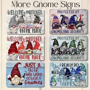 Kitchen Gnome Sign, Everything is Gnome Made, Purple Baking Cooking ...