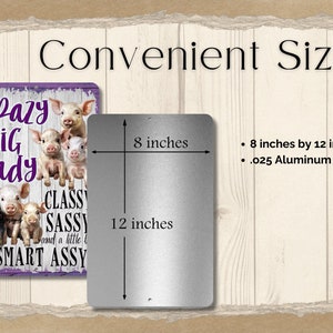 Pig Lady Sign, Crazy Pig Lady Gift, Gift for Pig Lover, Pig Metal Sign ...