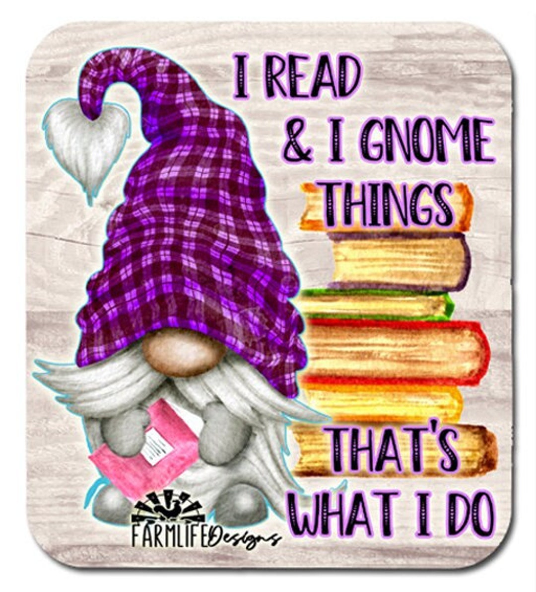 Book Gnome Magnet, I Read and I Gnome Things, That's What I Do, 4 ...
