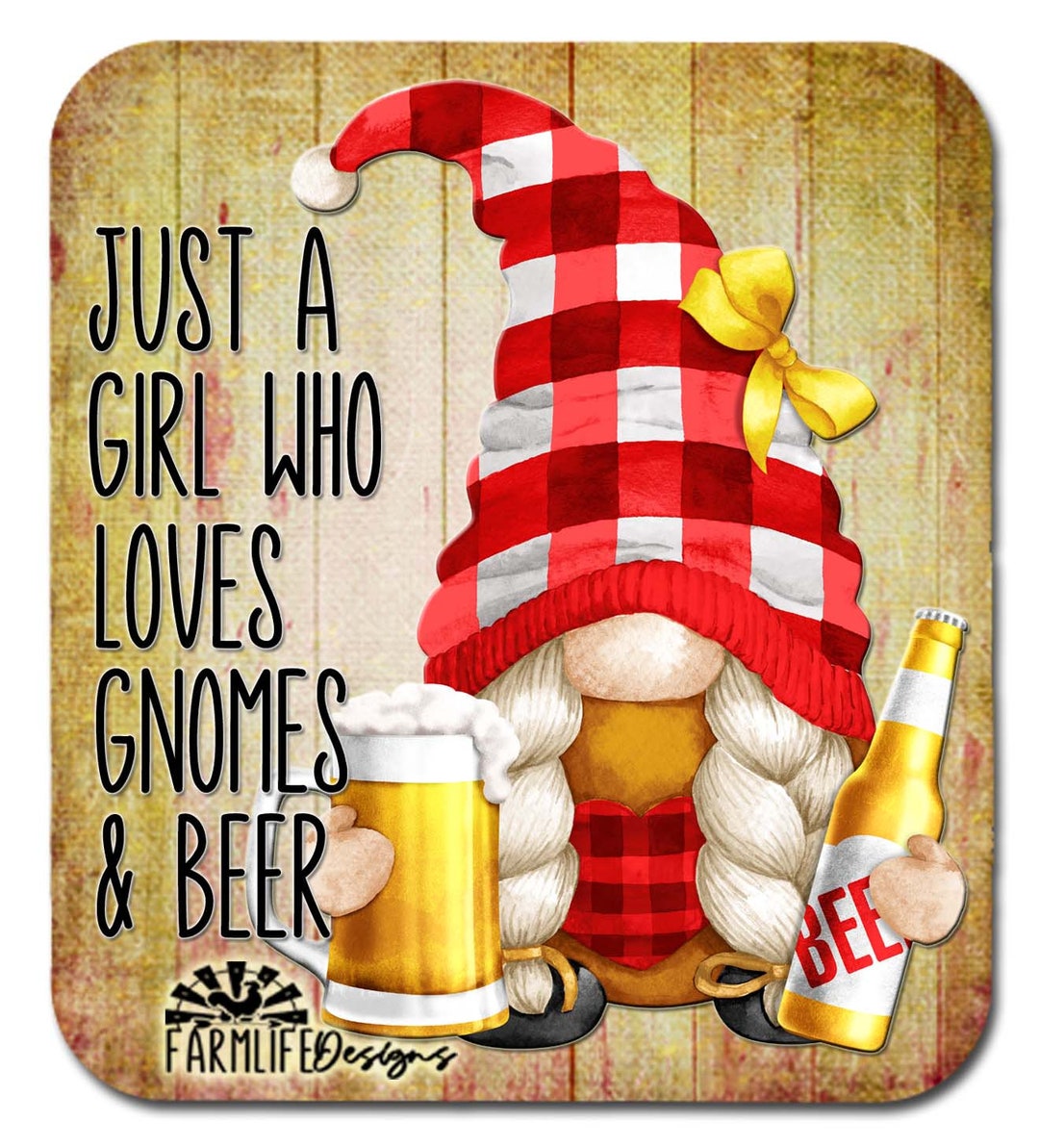 Beer Gnome Just a Girl Who Loves Gnomes and Beer - Etsy